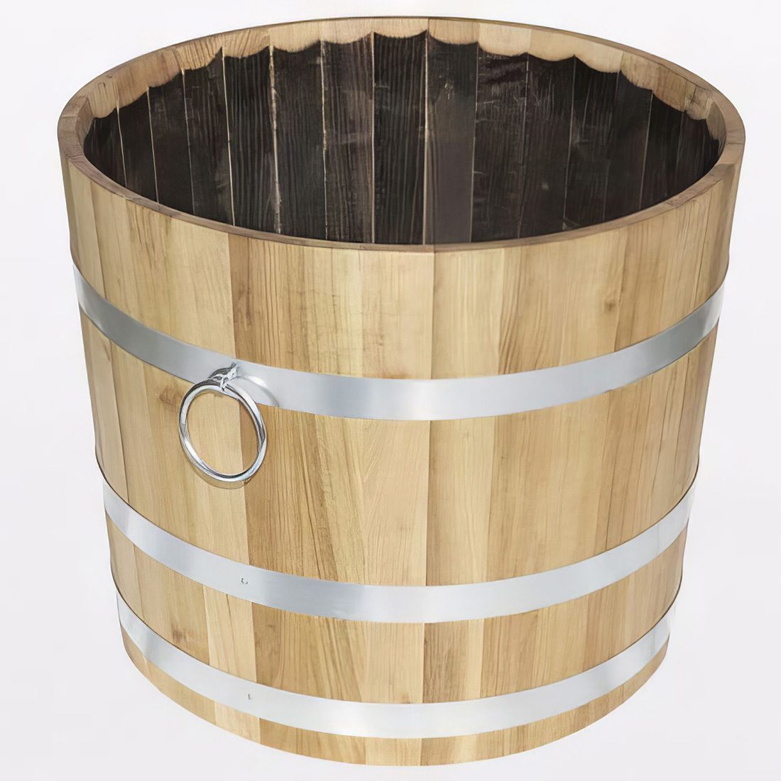 Bac à fleur en bois rond en robinier acacia | Alternabois